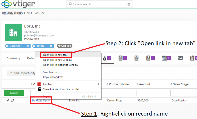 Vtiger 7 Tips & Tricks: Mystery Solved for Pop-Up Screen of Related List - Boru Inc.